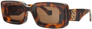 Loewe rechteckige Sonnenbrille - braun