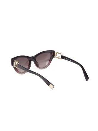 Furla SFU982 Glossy Gradient Purple Acetate Sunglasses - Purple