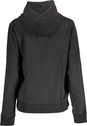 Tommy Hilfiger Logo-Print Cotton Hoodie - Black