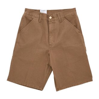 Carhartt Work in Progress Braune- vorgewaschene kurze Stoffhose - - Shorts - Herren - Braun - W28