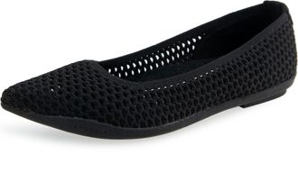 Aerosoles Damen Danielle Ballerinas, Schwarzer, strukturierter Strickstoff, 40 EU