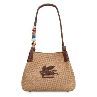 Etro Libra Raffia Tote Bag - - Bags - Damen - Beige - ONE SIZE