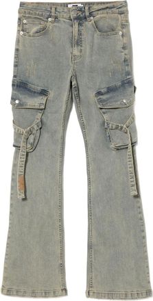 Izzue jean évasé à patch logo - Bleu