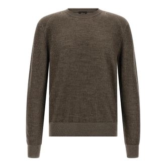 Brioni Rundhals-Pullover - - Knitwear - Herren - Braun - XL