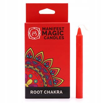 Ancient Wisdom Magische Kerzen Manifest (12er-Pack) - Rot - Wurzel-Chakra