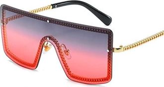 Generic Lunettes de soleil tendance à large monture pour hommes et femmes pour les vacances en plein air Sports (couleur : C, taille : moyen) 2026, G, Taille 