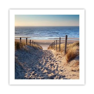 Arttor Poster ohne Rahmen Deko 50x50cm Meer Strand Düne Wandposter Art Prints Wanddeko Bild Wand Kunstdruck Wandbilder Dekoration Wohnzimmer Schlafzimmer Küc