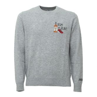 MC2 Saint Barth Pull Heron &agrave; col rond - Homme - Pulls - Gris - Taille: M