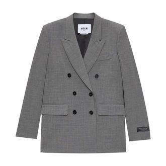 Msgm Zweireihiger Blazer - - Jackets - Damen - Grau - XS