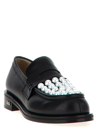 Mach & Mach Womens Bicolor Calfskin Slip-On Loafers