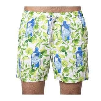 MC2 Saint Barth Wei&szlig;e Badehose mit Gin Lime Muster - - Swimwear - Herren - Mehrfarbig - S