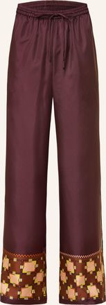 Alemais Al&eacute;mais Marlenehose Wilson Aus Seide rot