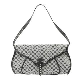 Celine Sac &agrave; bandouli&egrave;re vintage Pre-owned en toile - Femme - Pre-owned - Gris - Taille: ONE Size