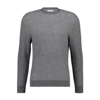 Profuomo Rundhals-Strickware - - Knitwear - Herren - Grau - 2XL