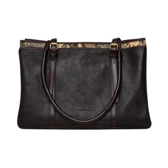 Dries Van Noten Schlangengepr&auml;gtes Leder-Tote-Bag - - Bags - Damen - Braun - ONE SIZE