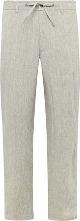 Tom Rusborg Sommerliche Leinenhose mit elastischem Bund und Kordelzug in