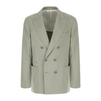 Brunello Cucinelli Doppelreihiger Blazer - - Jackets - Herren - Gr&uuml;n - XL