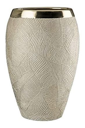 Gilde Keramik breite Vase Cascade Dekorative Vasen, Mehrfarbig, Einzigartig, H&ouml;he 34 cm