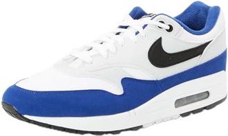 Nike Nike Homme Air Max 1 Sneaker, White Black Deep Royal Blue, 47 EU
