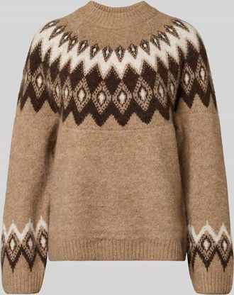 Gina Tricot Relaxed Fit Pullover mit Woll-Anteil Modell Jacquard