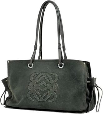 Loewe Sac bandouli&egrave;re en daim Pre-owned - Femme - Pre-owned - Vert - Taille: ONE Size