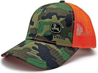 John Deere Casquette camouflage avec maille orange, Camouflage, orange, taille unique