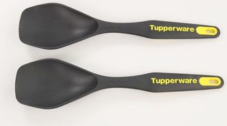 Tupperware Griffbereit Servierlöffel schwarz-gelb (2) TOP-Servierlöffel Servier