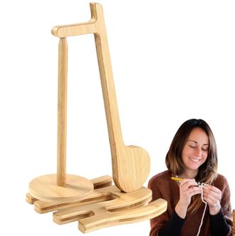 Generic Häkelgarnhalter, Garnhalter für Häkelnadeln, Magnetischer Fadenhalter für Häkelnadeln, Magnetischer Fadenhalter aus Holz mit rutschfester Unterseite, 