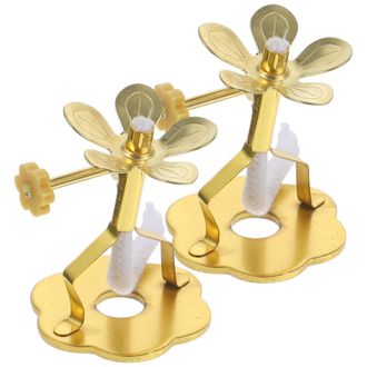 Pretyzoom DOITOOL 2 St&uuml;ck Teiliges Dochtgestell aus Verstellbarer Lotus docht Halter f&uuml;r Butterlampe Buddha &Ouml;llampe und Tempel Dekorativer Dochthalter f&uuml;r Wohnr