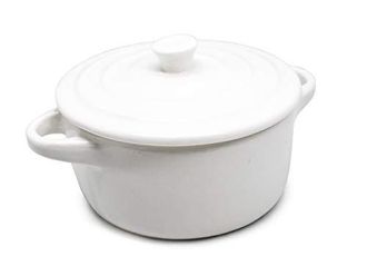 Nerthus Kitchenware Vin Bouquet FIH 375 Porzellan Snacks Cocotte, weiß