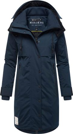 Marikoo Damen Wintermantel mit Kapuze & Taillierungsband - Anoukaa