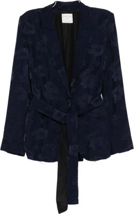 Forte_Forte Femme, Vestes, Bleu, Taille: 40 FR Floral Tie Jacket