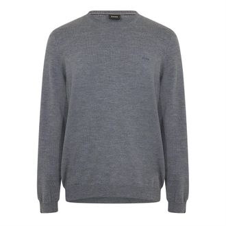HUGO BOSS Sweatshirt f&uuml;r Herren, Rundhalsausschnitt, Regul&auml;r, Lang&auml;rmlig (Mittelgrau)