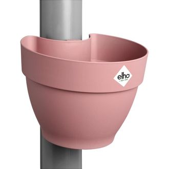 ELHO Vibia Campana Fallrohrpflanzgef&auml;ss 40 - Blumentopf f&uuml;r Regenrohr - vertikaler Garten - 100% recyceltem Plastik - &Oslash; 21.6 x H 16.3 cm - Rosa/Puderrosa