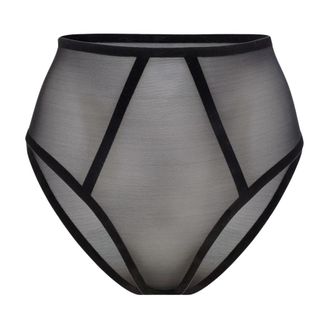 Wolford Bonded T&uuml;ll Control Slip - - Underwear - Damen - Schwarzk - XL