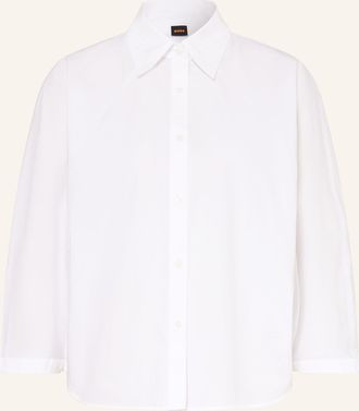 HUGO BOSS Hemdbluse Belenta Mit 3/4-Arm weiss