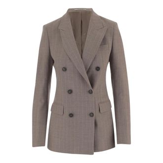 Tagliatore Stretch Woll Sakko - - Jackets - Damen - Beige - L