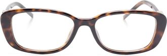Gucci Brille mit eckigem Gestell - Braun