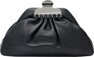 Marc Jacobs Femme, Sacs, Noir, Taille: ONE Size Petite pochette &agrave; pince griff&eacute;e