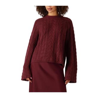 Moves Burgunder Strickpullover f&uuml;r Frauen - - Knitwear - Damen - Rot - XL