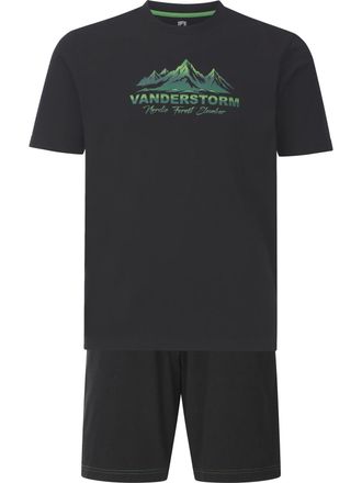 Jan Vanderstorm Herren Kurzer Schlafanzug Siggard schwarz, 68/70