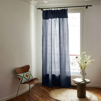 Madura Rideau Panneau Lou Encre bleue - BLEU