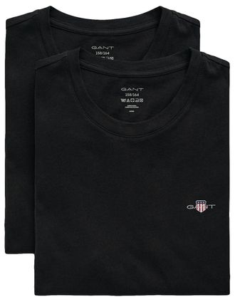 GANT Herren C-Neck T-Shirt 2-Pack Unterwäsche, Schwarz, XL EU