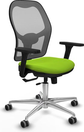 Piqueras y Crespo Jorquera B&uuml;rostuhl mit 3D-Armlehnen, ausgestattet mit Syncro/Traslack und injiziertem Schaumstoff, mit Rollen von 65 mm, Parkett, Grau/Pistazie