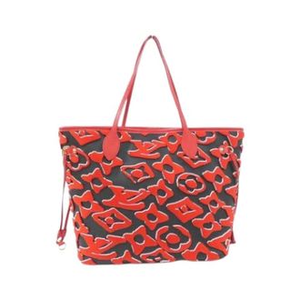 Louis Vuitton Sac Cabas Vintage Pre-owned en Toile - Femme - Pre-owned - Rouge - Taille: ONE Size
