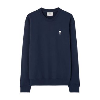 Ami Homme, Sweatshirts et sweats &agrave; capuche, Bleu, Taille: XL SweaT-shirt Bleu en Coton Biologique Loopback
