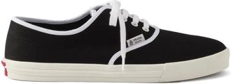 Prada baskets &agrave; bout rond - Noir