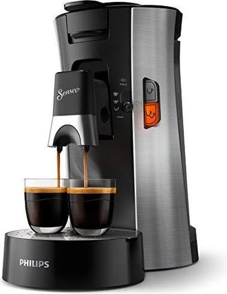Philips SENSEO Select Machine &agrave; caf&eacute; &agrave; dosettes, Intensity Plus Crema Plus, Sauge, Une ou deux tasses &agrave; la fois, Bec verseur m&eacute;tallique ajustable (CSA250/11)