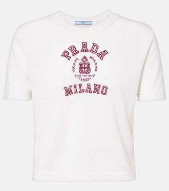 Prada T-shirt en cachemire à logo