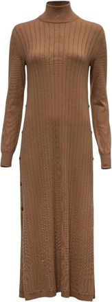 Loro Piana Langes Kleid - - Dresses - Damen - Braun - 2XS